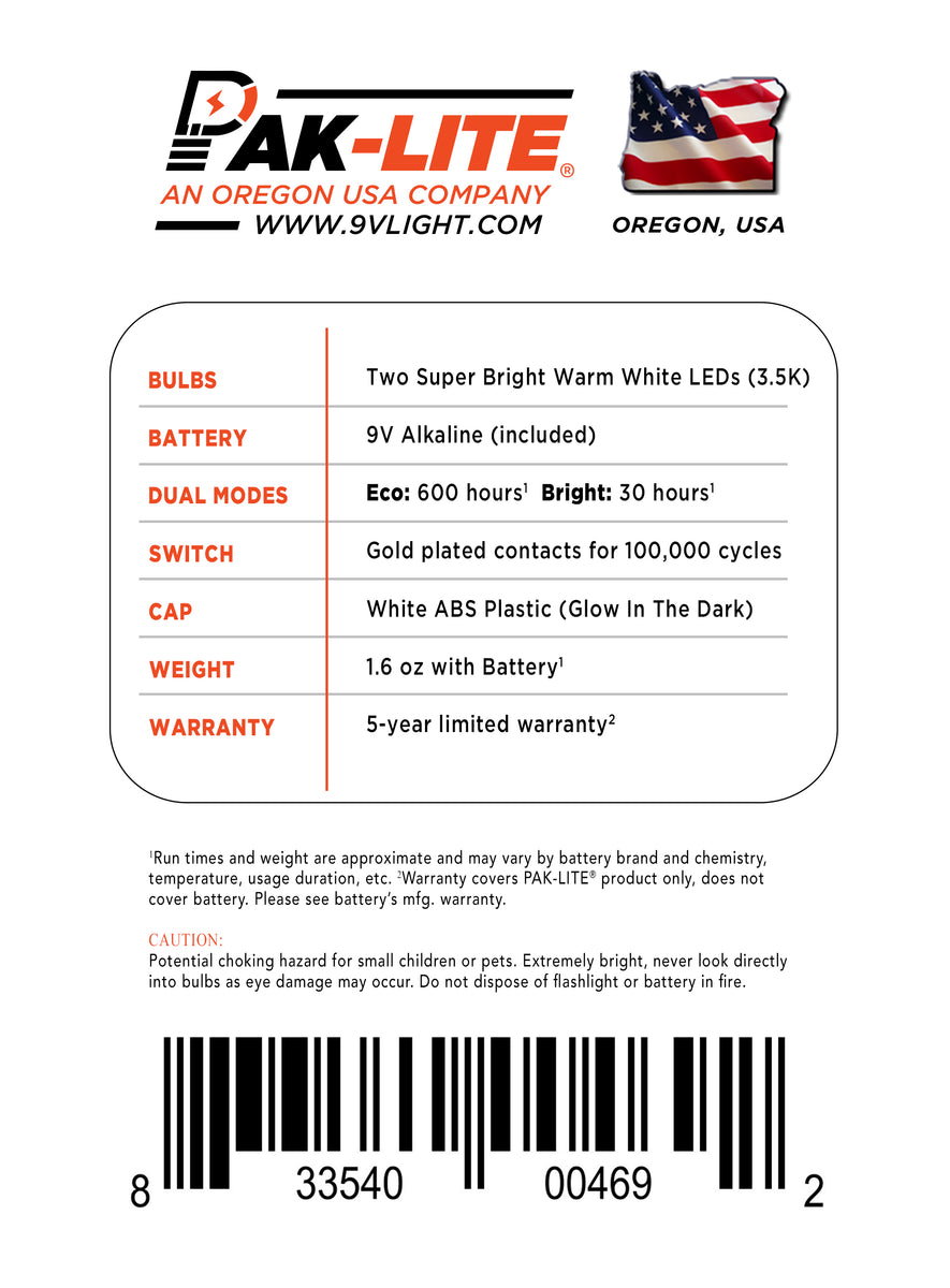 Pak-Lite 4K LED Flashlight – Pak-Lite Gear, LLC