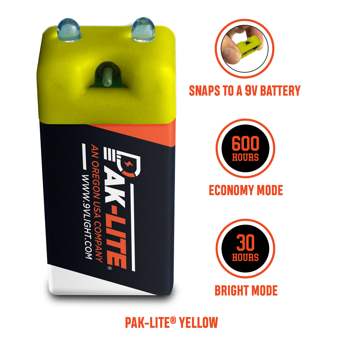 Pak-Lite Yellow LED Flashlight – Pak-Lite Gear, LLC